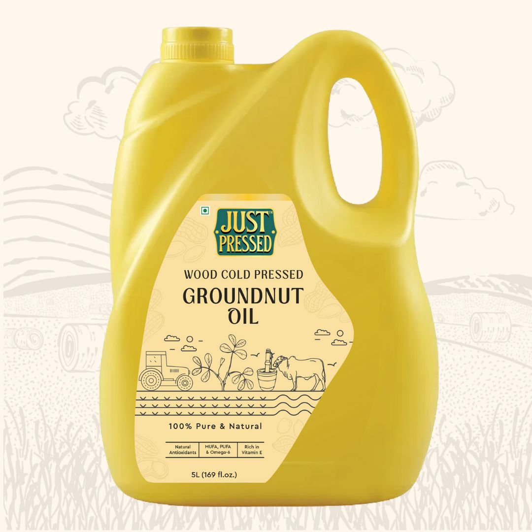 Groundnut Wood Cold Pressed Oil 5 Ltr – Just Pressed